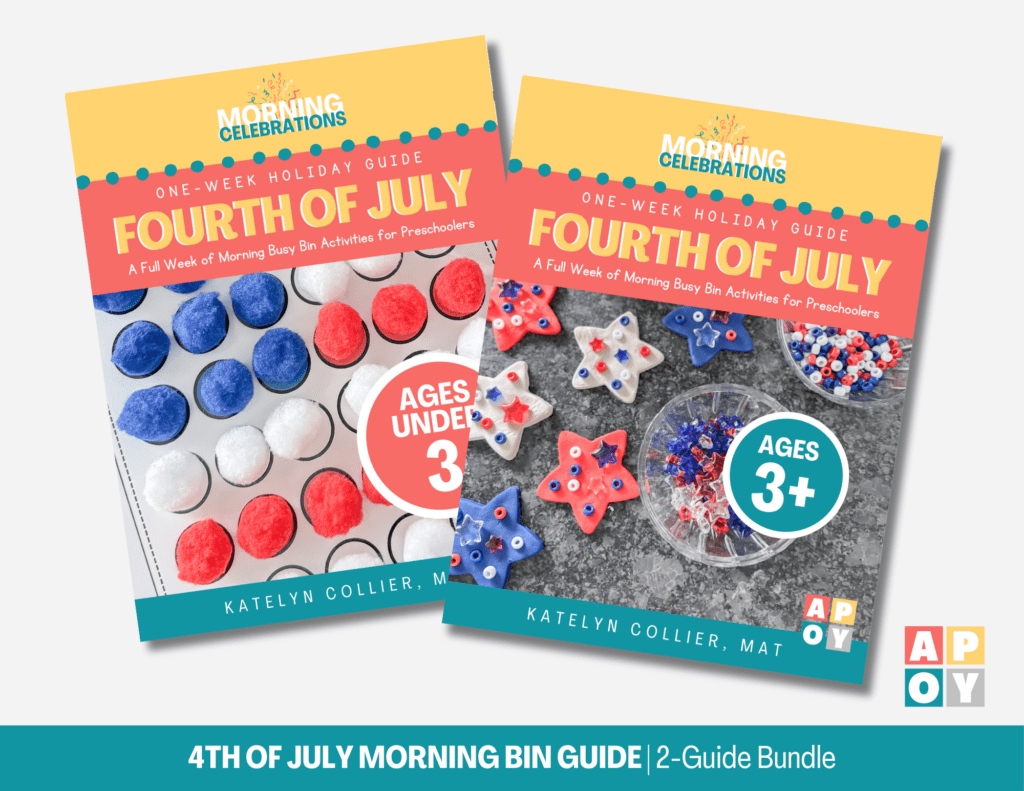 Fourth of July Morning Bins Guide - Ages 3+ | A Pop of You