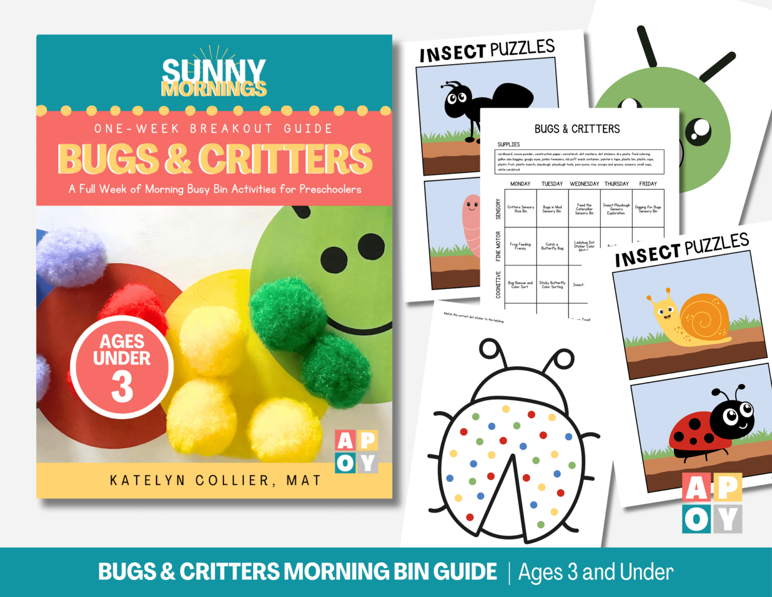Bugs & Critters Summer Morning Bins Guide – Ages 3 And Under – A Pop of You