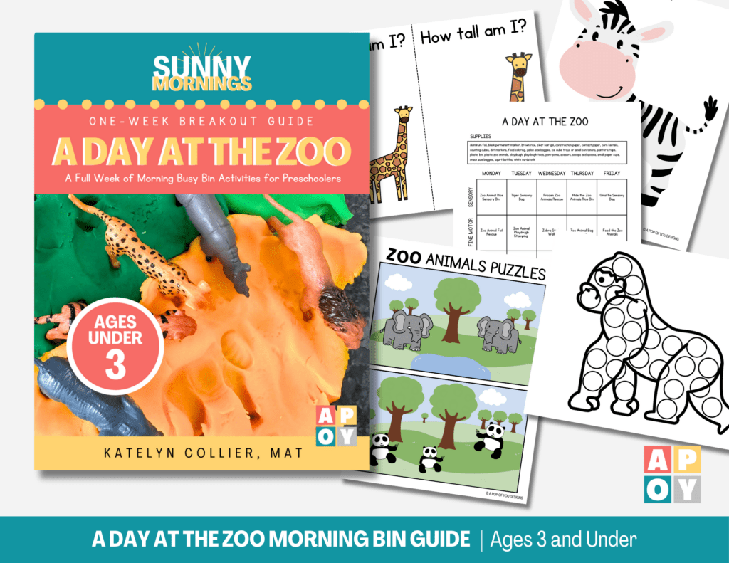A Day at the Zoo Summer Morning Bins Guide – Ages 3 And Under – A Pop ...