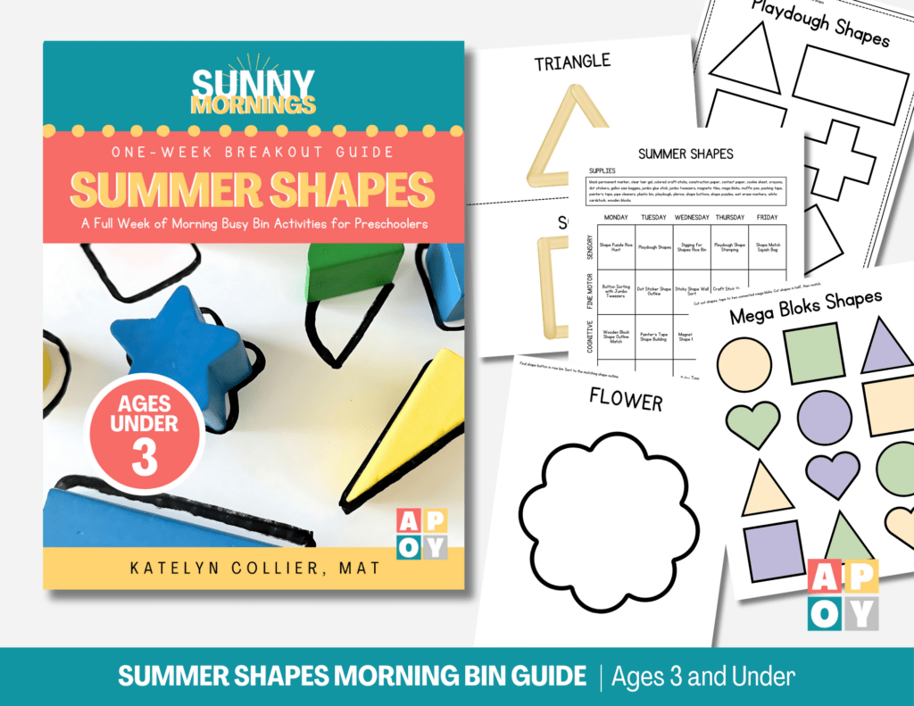 Summer Shapes Morning Bins Guide – Ages 3 And Under – A Pop of You