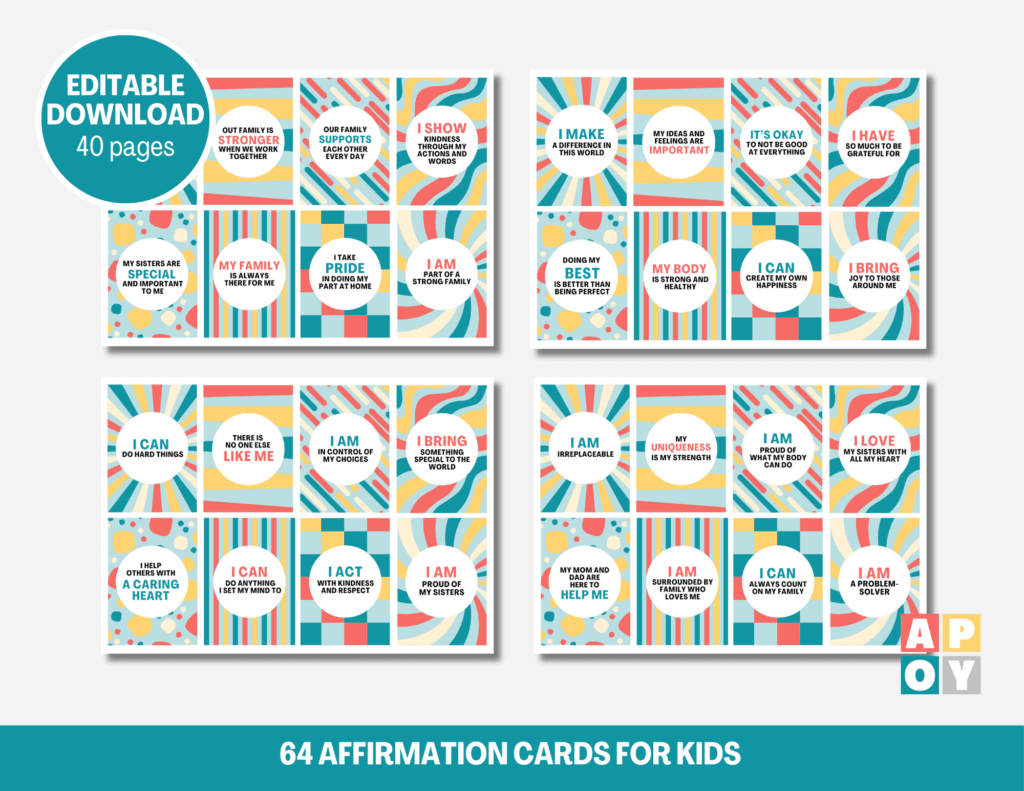 Affirmation Cards for Kids – A Pop of You