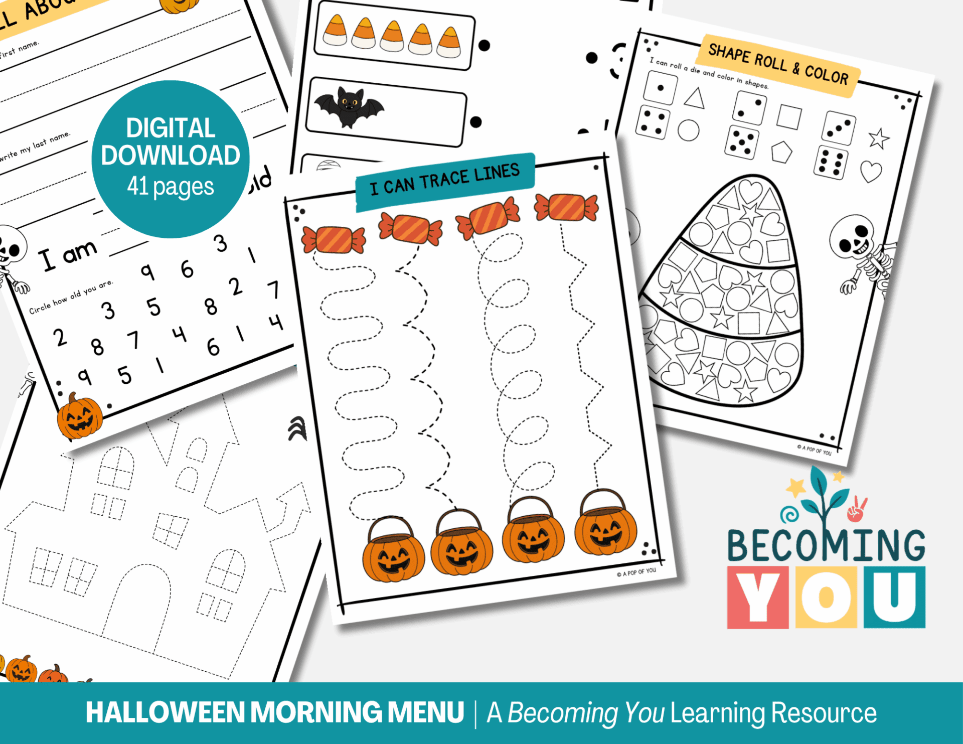 Halloween Morning Menu Expansion Pack | A Becoming You Learning Resource