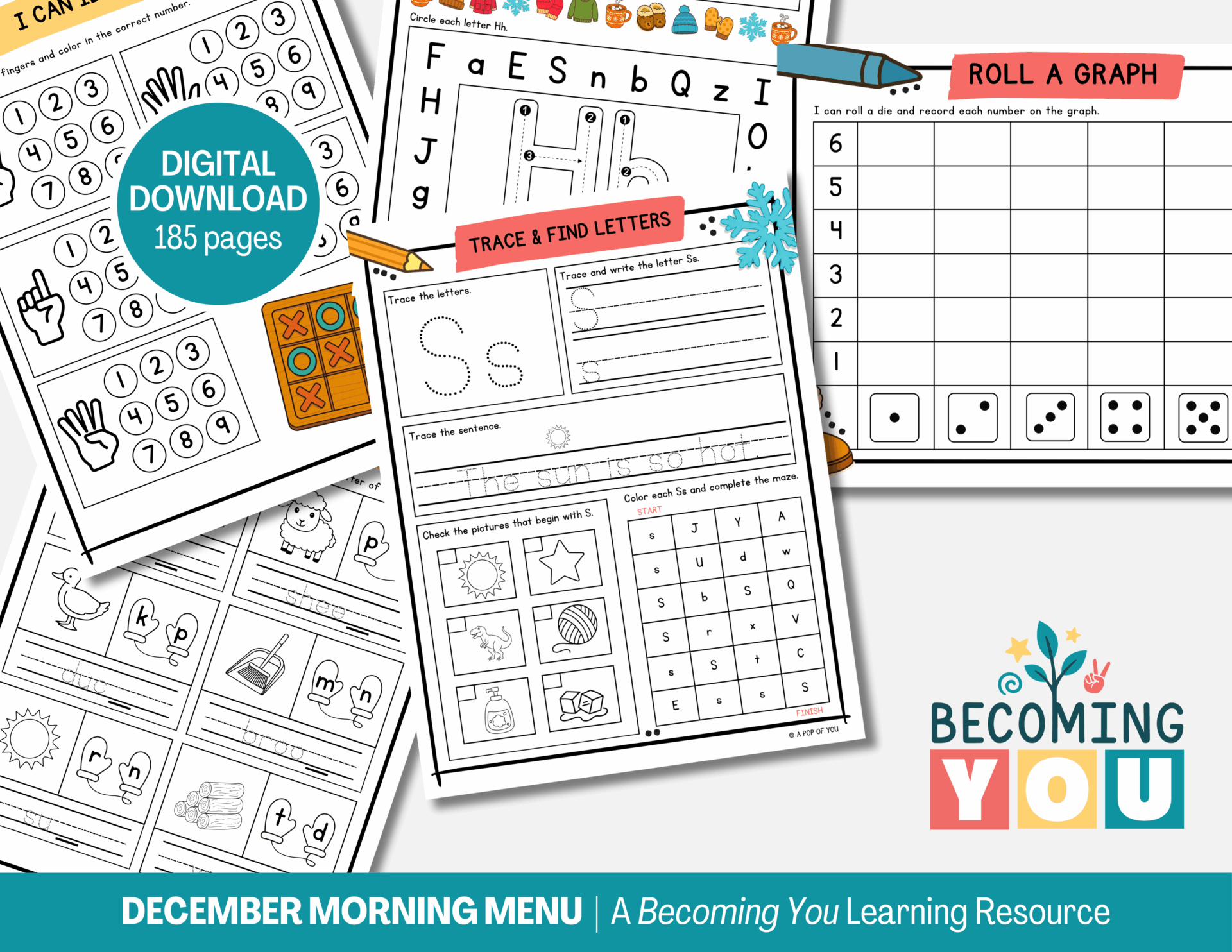 December Morning Menu | A Becoming You Learning Resource