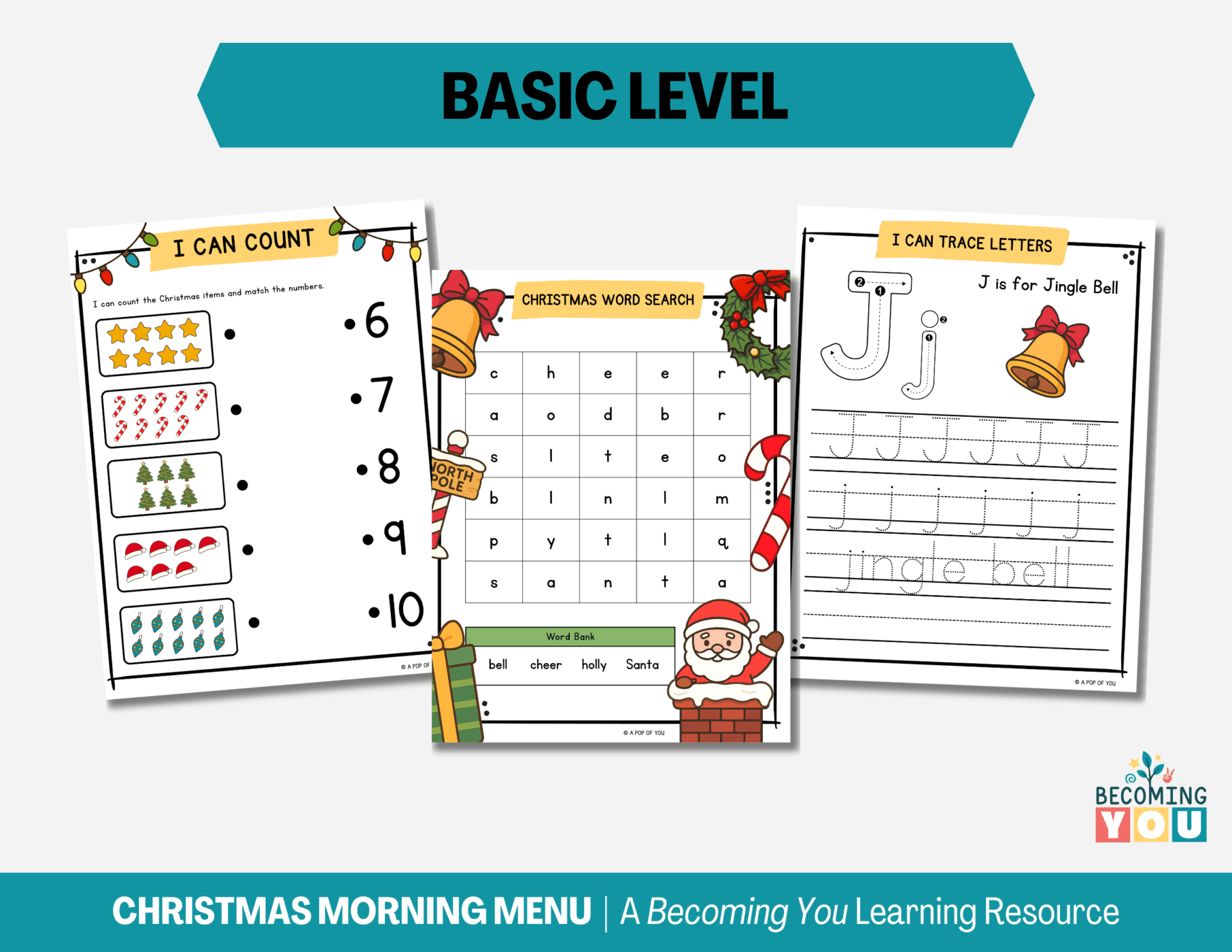 Christmas Morning Menu Expansion Pack | A Becoming You Learning Resource