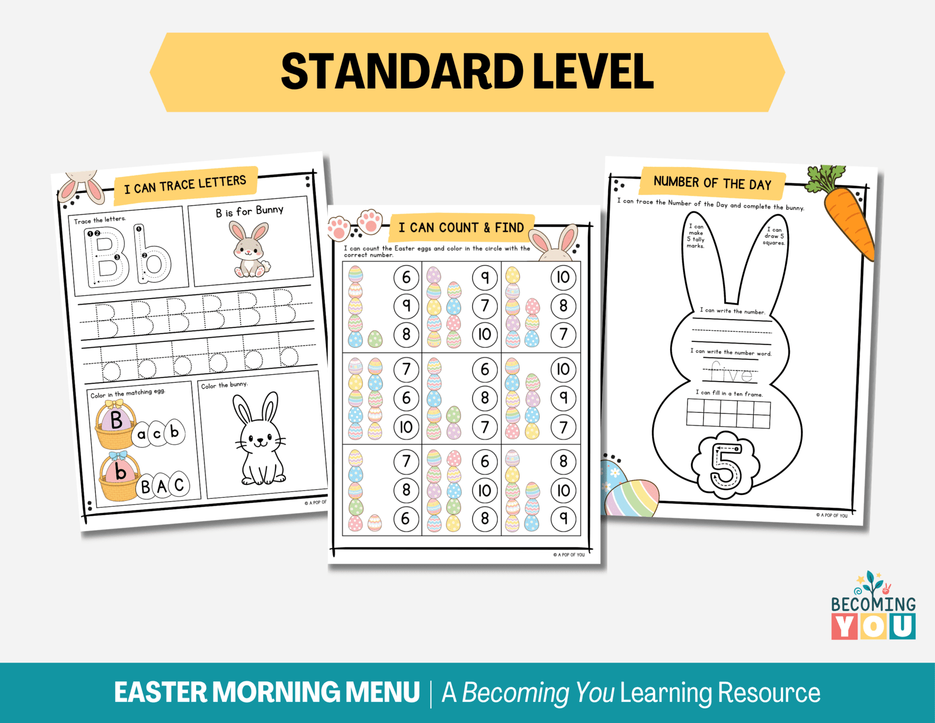 Easter Morning Menu Expansion Pack | A Becoming You Learning Resource