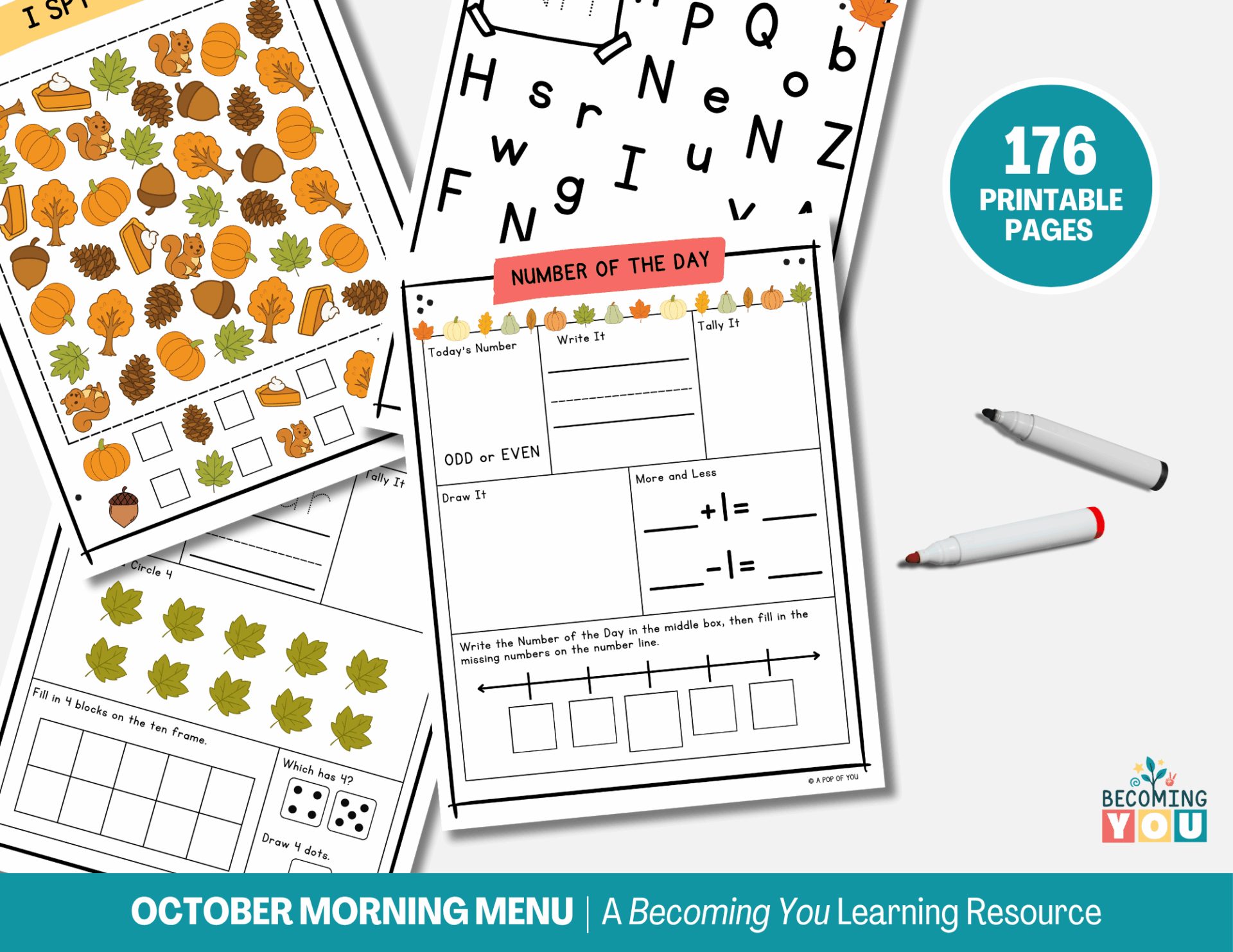 October Morning Menu | A Becoming You Learning Resource
