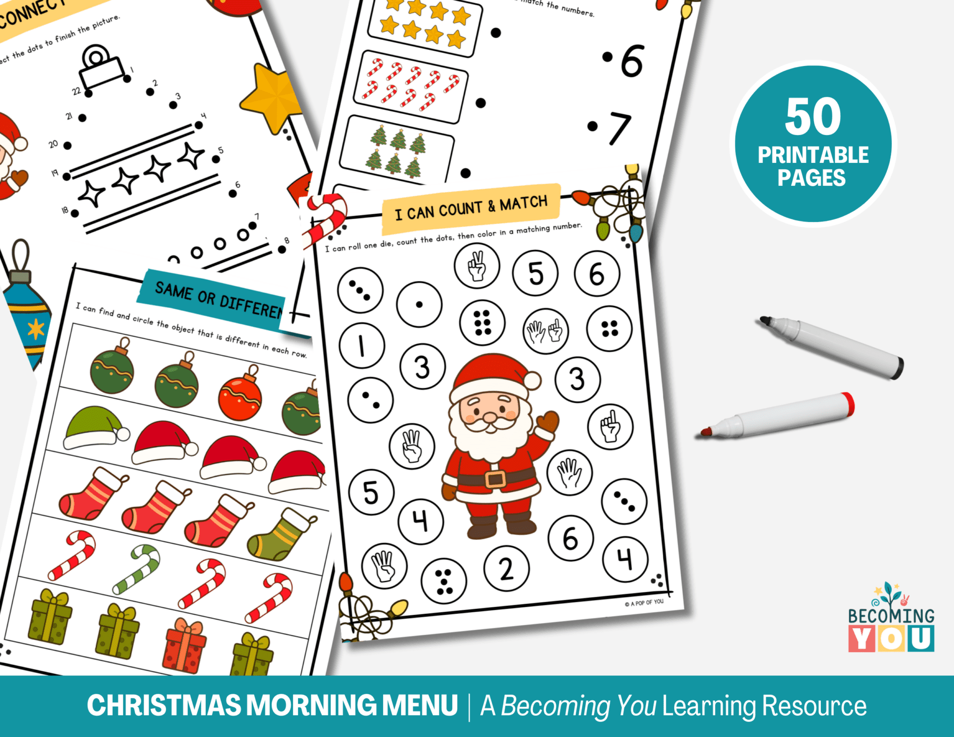 Christmas Morning Menu Expansion Pack | A Becoming You Learning Resource