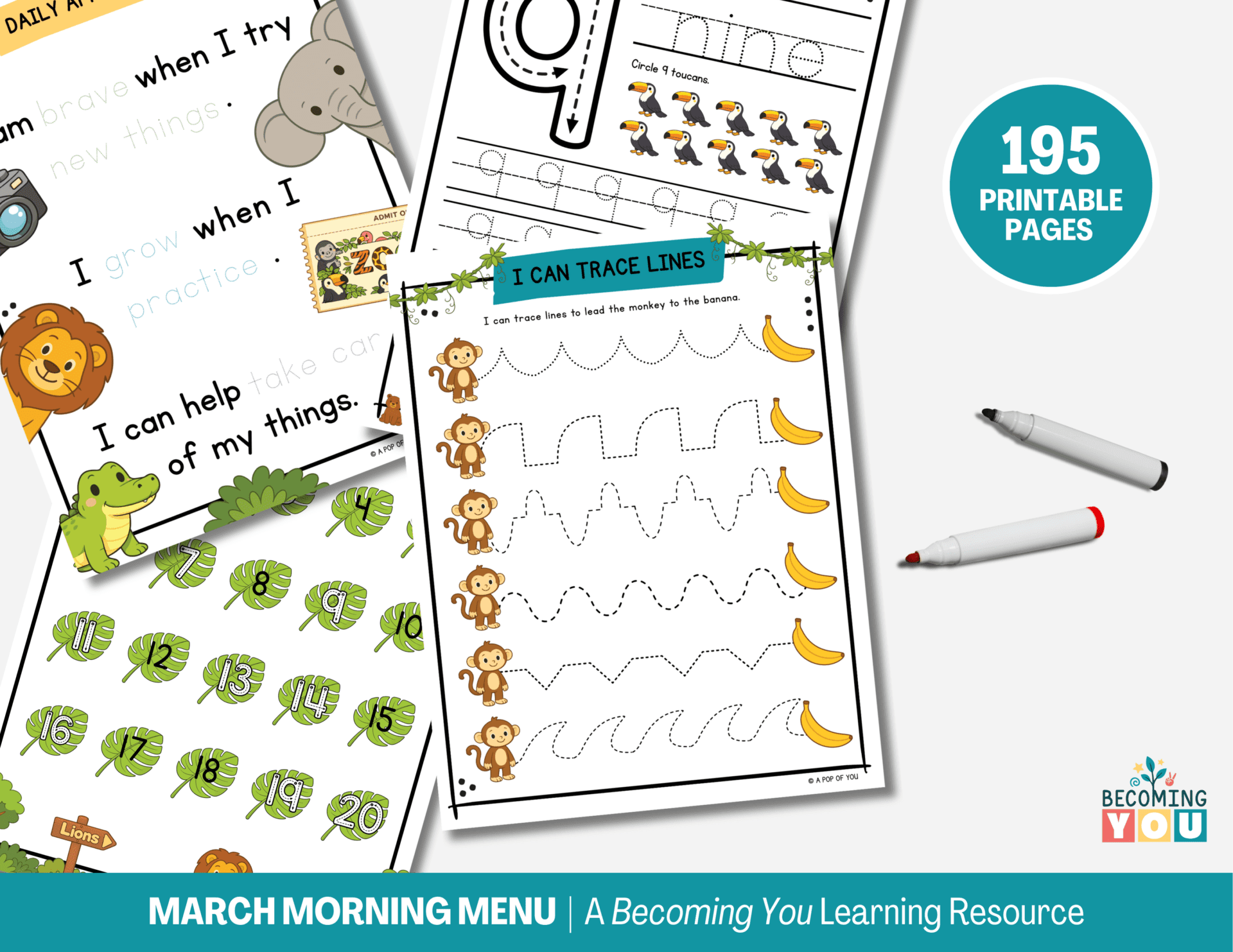 March Morning Menu | A Becoming You Learning Resource