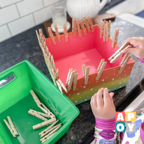 Mastering Fine Motor Skills: Clothespin Box Fine Motor Activity for ...